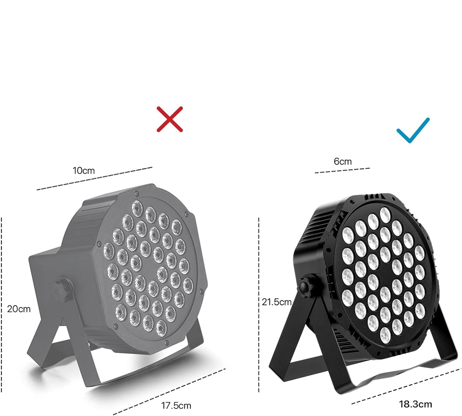 luces de colores fiestas 36 led sin control remoto