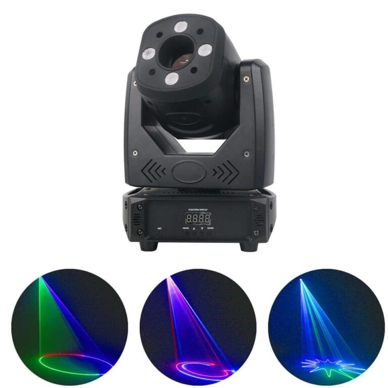 cabeza movil laser rgb 2w +wash