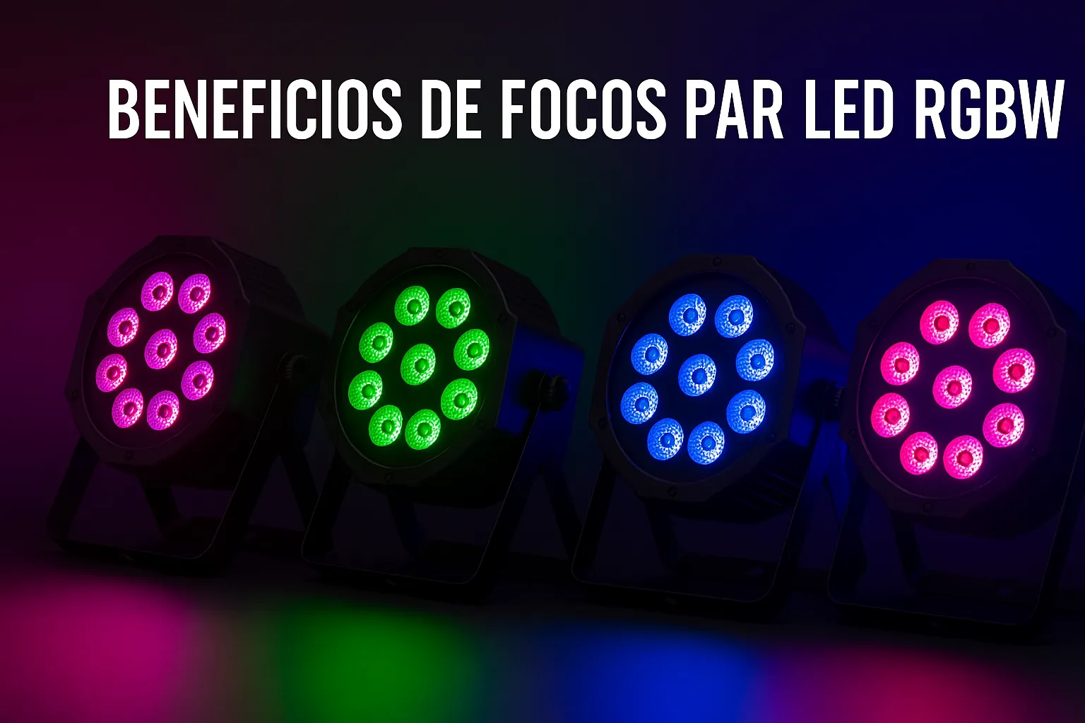 focos par led rgbw